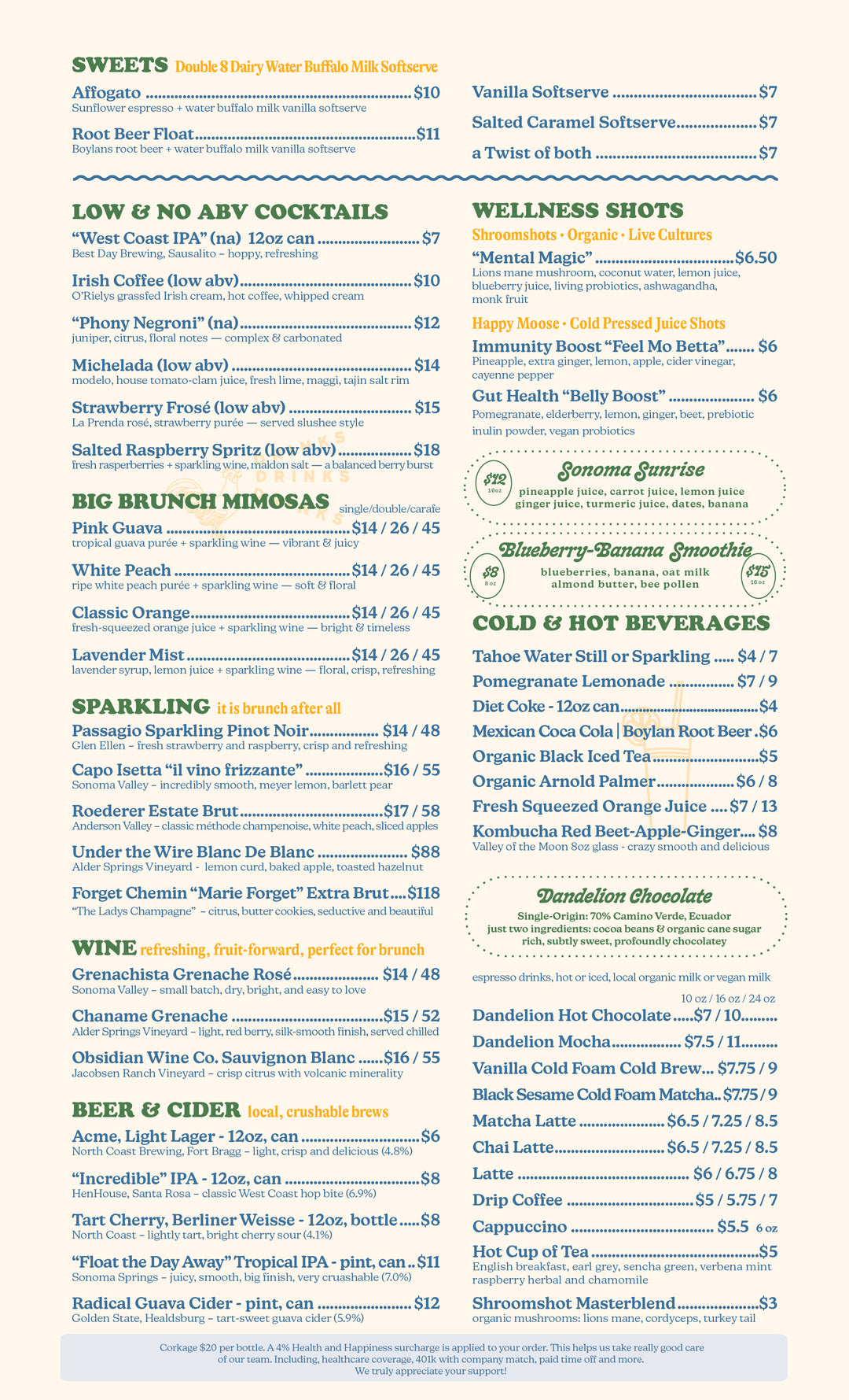 Menu – Sunflower Caffè