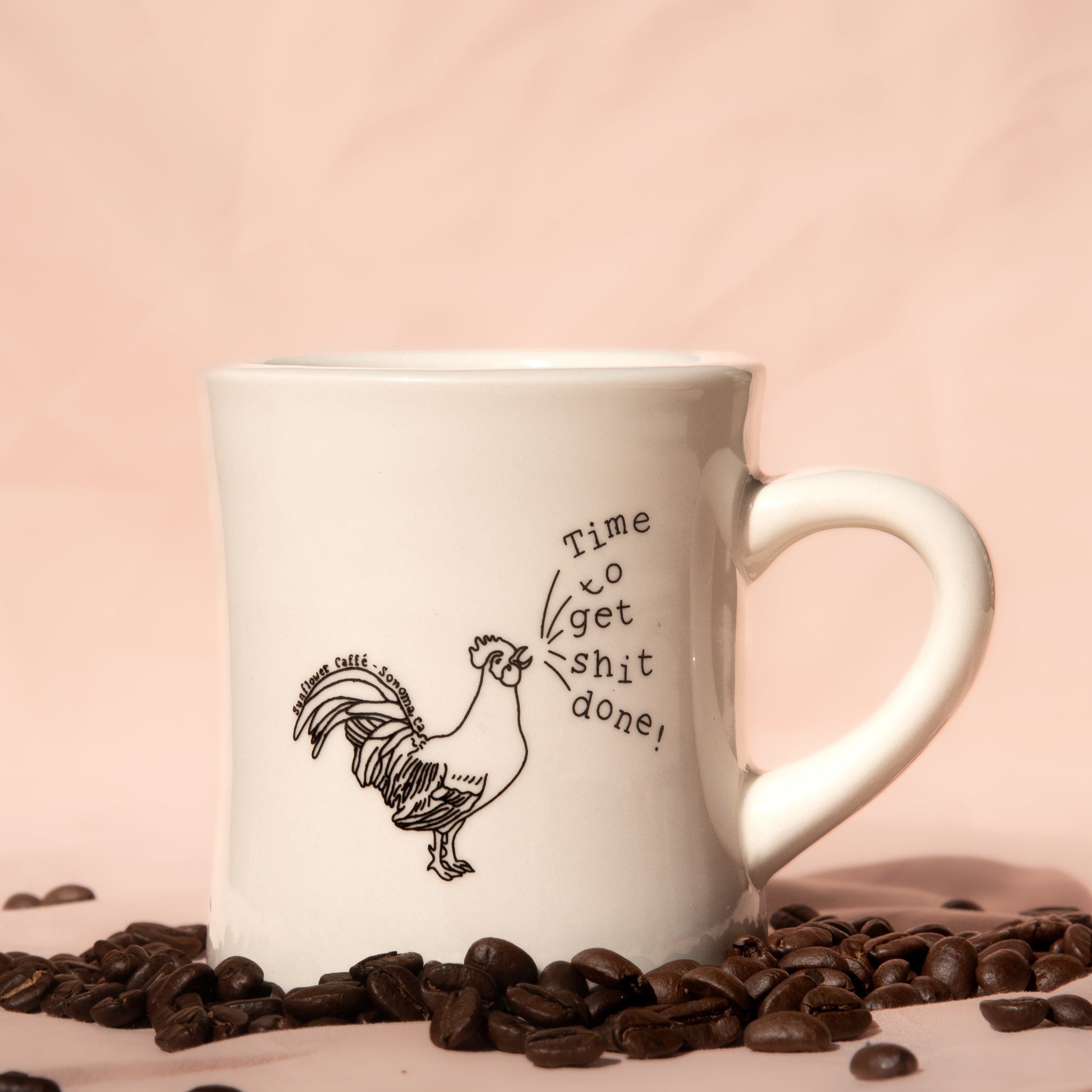 Diner Mug "Rooster Call" – Sunflower Caffe